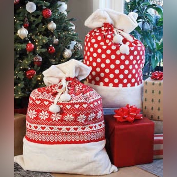 Bags | Pair Of Jumbo Gift Sack Santa Sacks | Poshmark